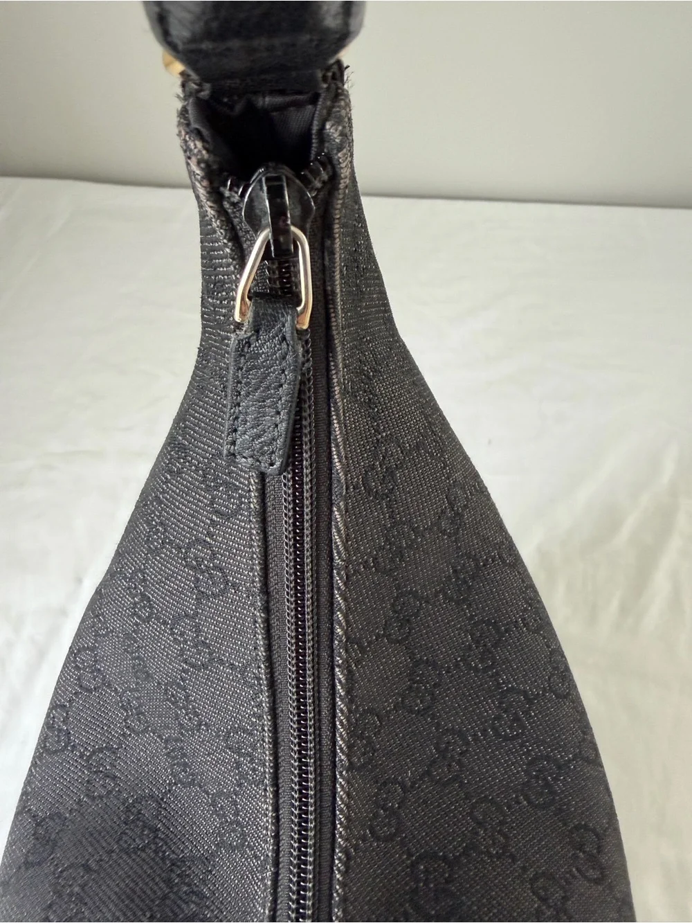 Gucci | Bags | Gucci Gg Black Canvas Shoulder Bag | Poshmark